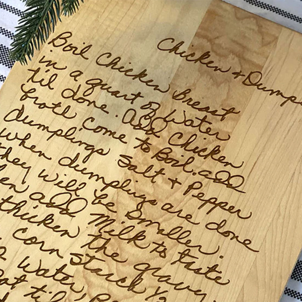 Handwritten Recipe Cutting Board Engraved - Recipe Cutting Board