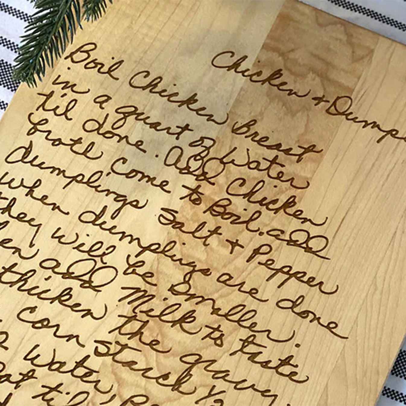 Handwritten Recipe Cutting Board Engraved - Recipe Cutting Board