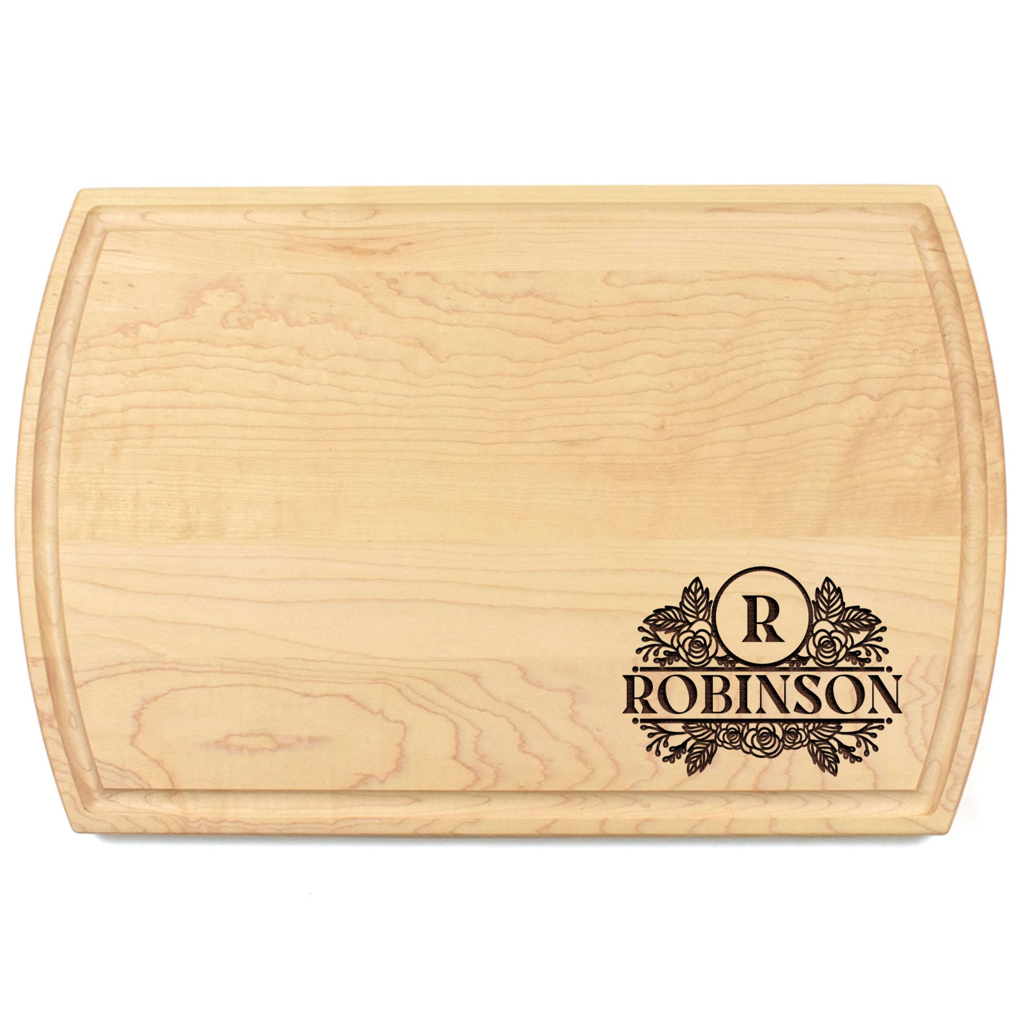 Personalized Cutting Board - Arched - Maple - Large - Custom Engraved