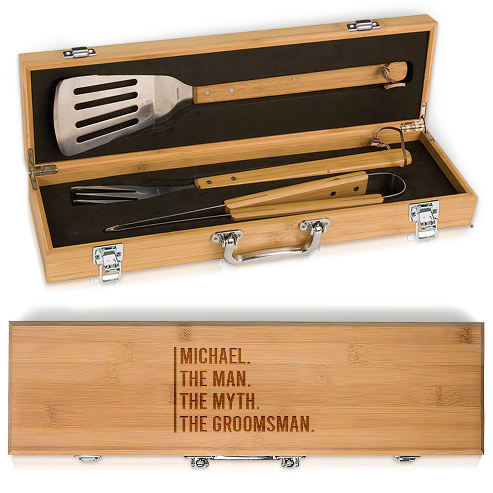 The Sizzle BBQ Box Set - "The Man, The Myth, The Groomsman" Gift Idea