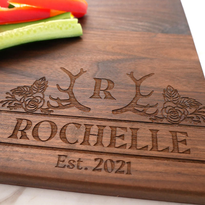 Personalized Cutting Board - The Arched - Walnut - Large - Customized ...