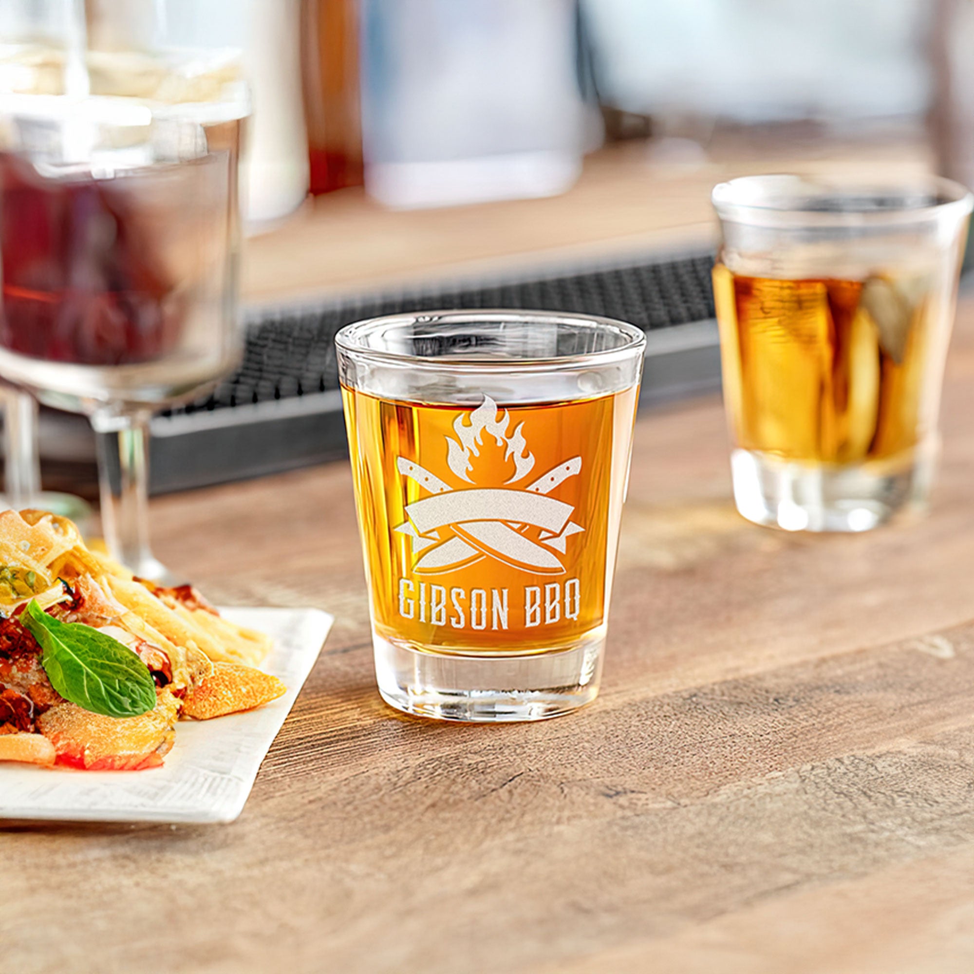 Engraved Shot Glass - "Custom Logo" - Custom Graphic